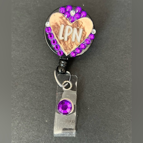 Handmade | Accessories | Lpn Nurse Retractable Reel Badge Holder With ...